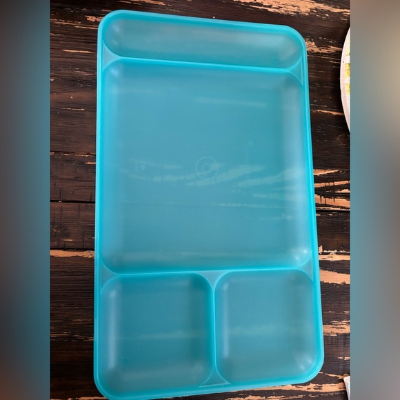 Tupperware | Kitchen | Tupperware Blue Compartment Tray | Poshmark